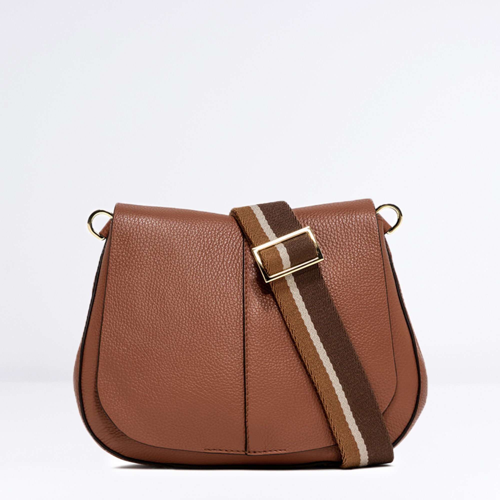 Borsa Helena Round in Pelle Col. Cuoio GIANNI CHIARINI - RICCI SHOP